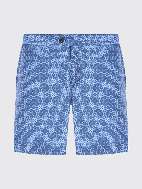Incotex Printed Polyester Swim Shorts