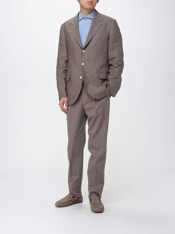 Brunello Cucinelli Linen Single Breasted Blazer