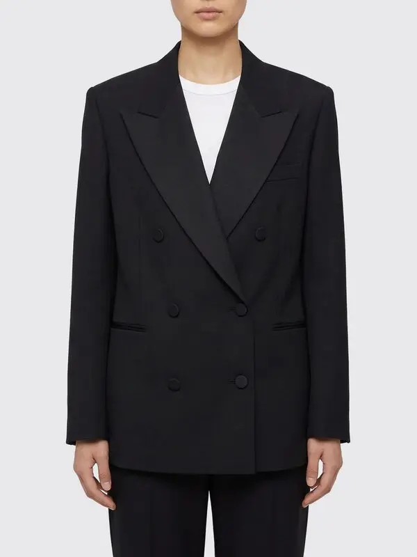 Dries Van Noten Double-breasted Wool Blend Blazer