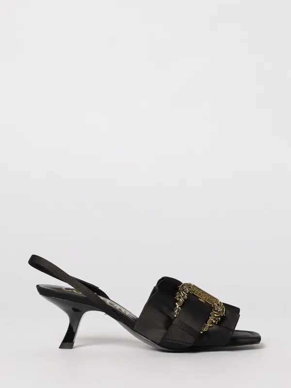 Versace Satin Sandals With Baroque Buckle
