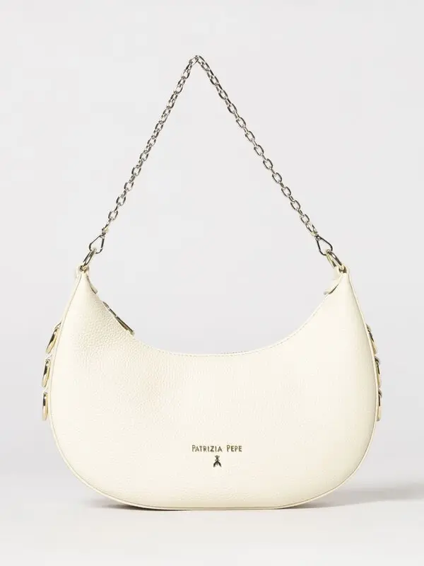 Patrizia Pepe Grained Leather Bag - White