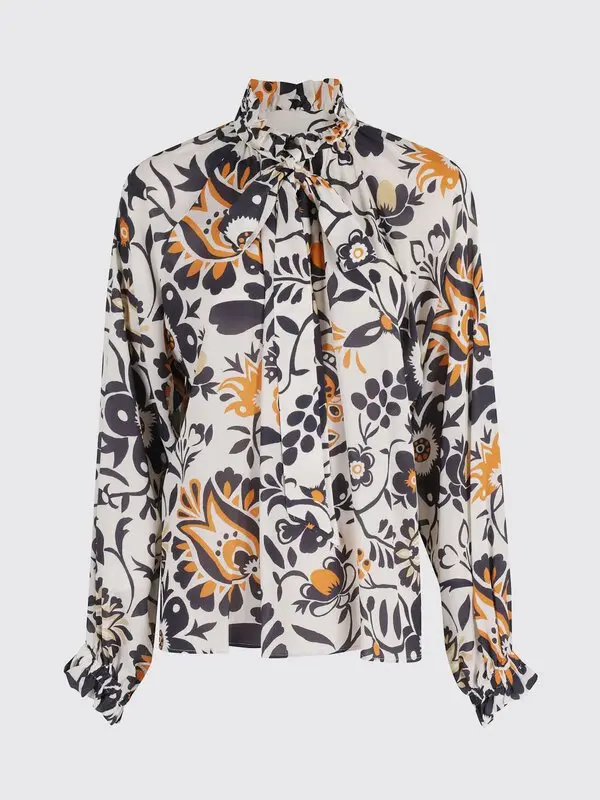 La DoubleJ Printed Silk Blouse