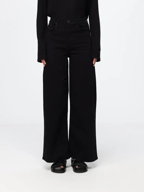 RAG&BONE High-waisted Five-pocket Wide-leg Jeans In Cotton Denim