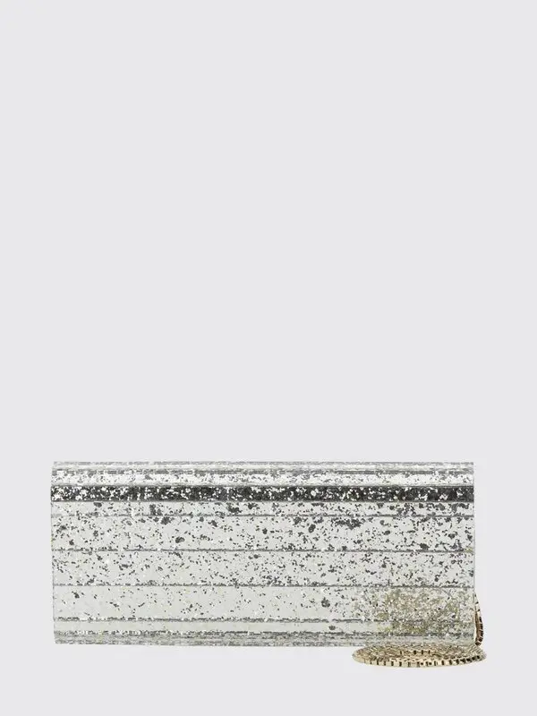 JIMMY CHOO Sweetie Glitter Resin Clutch With Removable Chain Strap