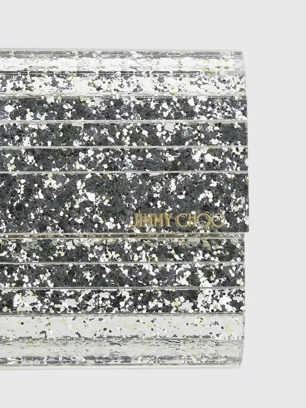 JIMMY CHOO Sweetie Glitter Resin Clutch With Removable Chain Strap