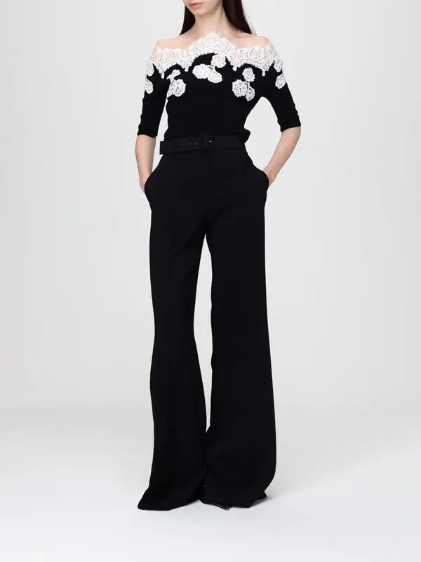 Ermanno Scervino Flare Trousers In Crêpe