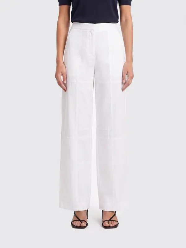 JIL SANDER High-waisted Wide-leg Cotton Palazzo Pants - White