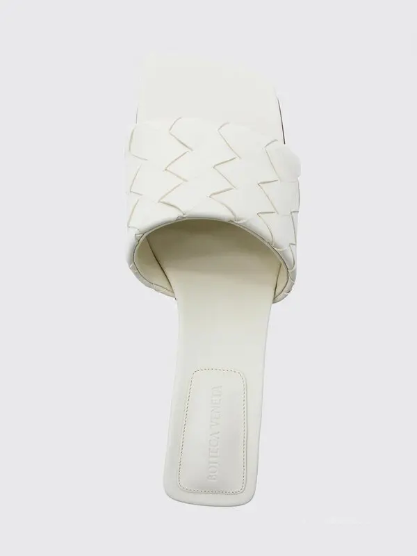 Bottega Veneta Parco Woven Leather Mules - White