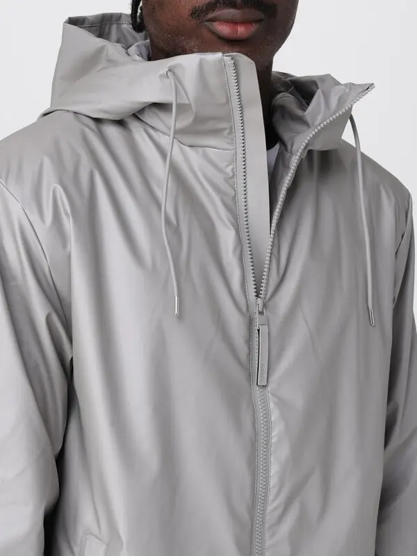 Rains Zip-up Hooded Jacket - Grey