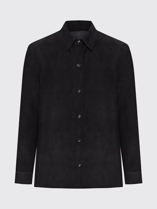 SALVATORE SANTORO Suede Shirt Jacket - Black