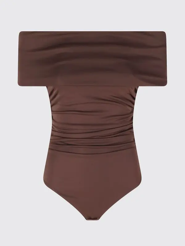 DES_PHEMMES Draped Off-the-shoulder Evening Top