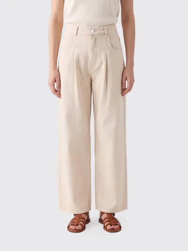 Isabel Marant Étoile Cotton Denim Flare Jeans - Beige