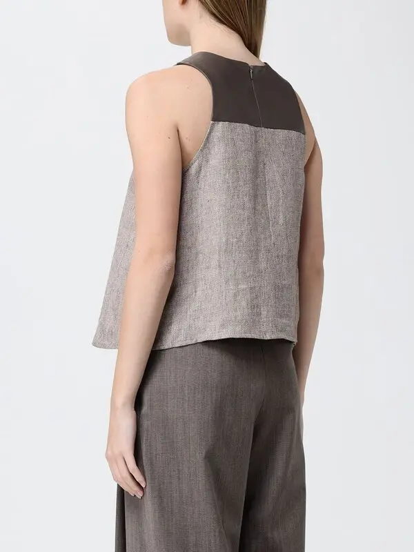 Emporio Armani Sleeveless Linen Top