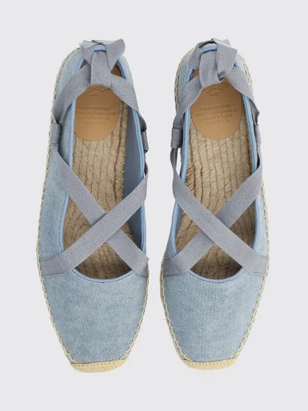 CastaÑer Petunia Denim Espadrilles With Ankle Ties