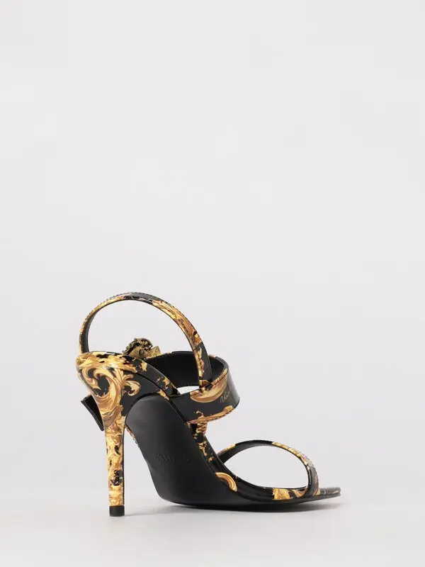 Versace Baroque Print Patent Leather Sandals