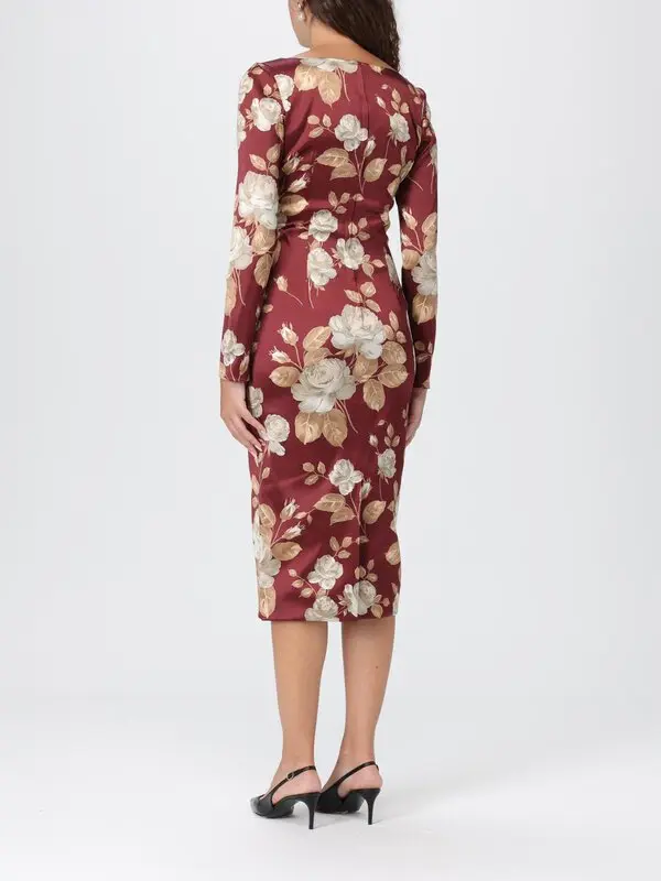 Dolce & Gabbana Floral Print Long Sleeve Midi Dress