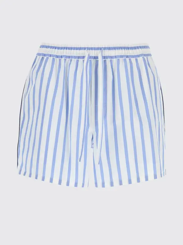 Dolce & Gabbana Cotton And Silk Blend Shorts With Waist Drawstring