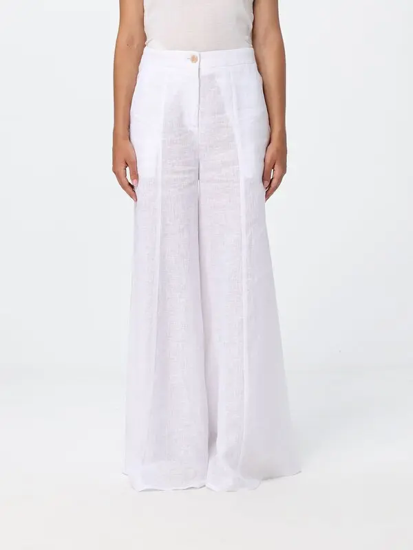 SEMICOUTURE Wide Leg Trousers - White