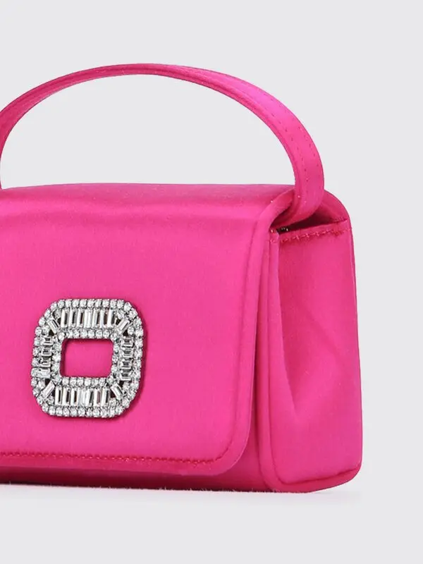 ROGER VIVIER Pilgrim Satin Bag With Jewel Buckle