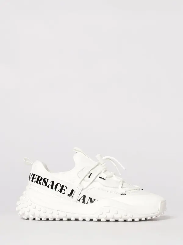 Versace Mesh And Leather Sneakers - White