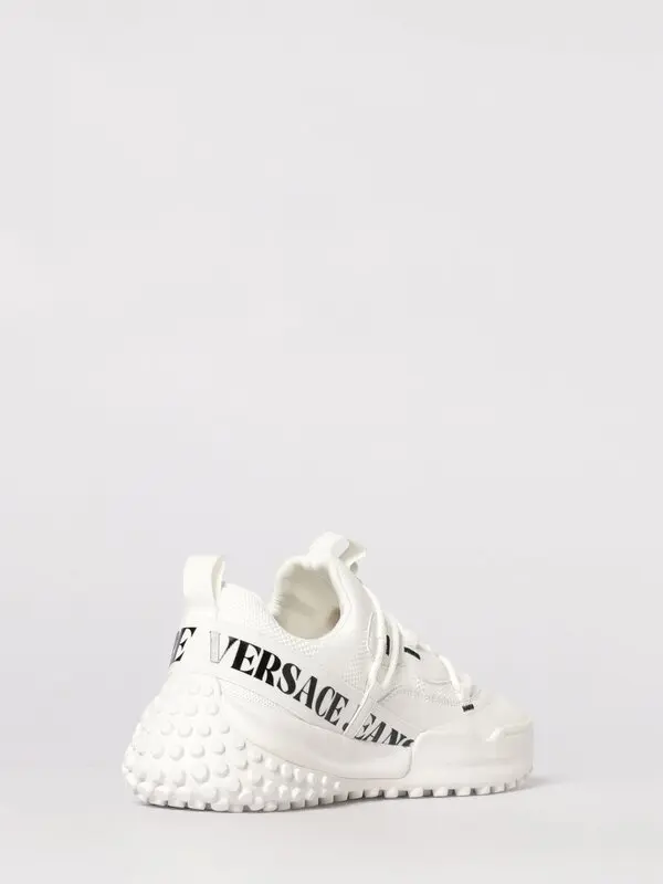 Versace Mesh And Leather Sneakers - White