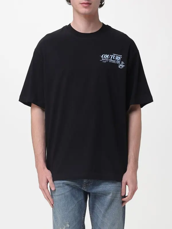Versace Oversized Cotton T-shirt With Logo
