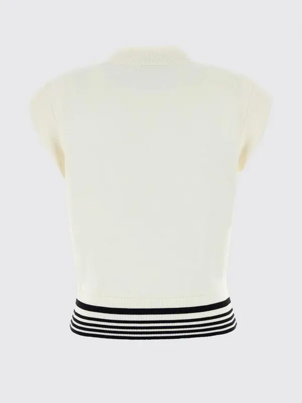 AUTRY Stretch Viscose Sleeveless High Neck Top With Logo