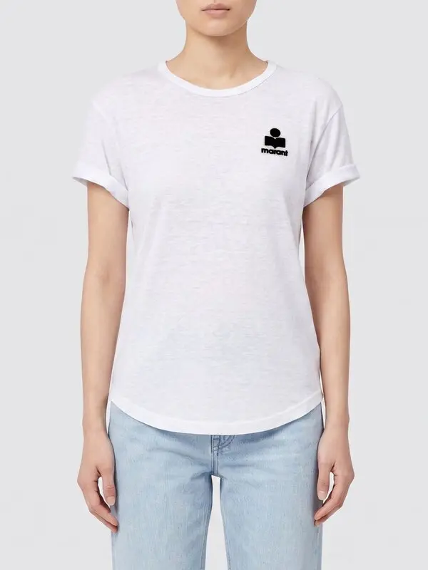 Isabel Marant Étoile Linen T-shirts With Logo - White