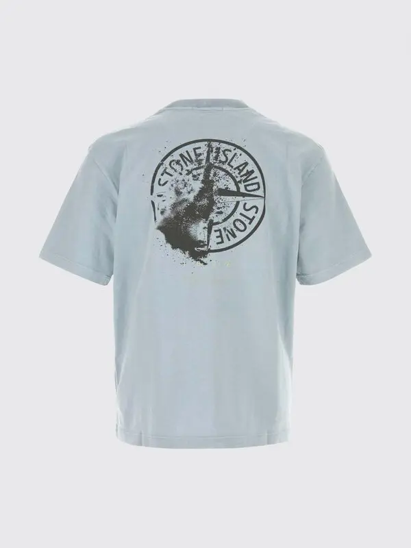 Stone Island Crewneck T-shirt With Graphic Back - Grey