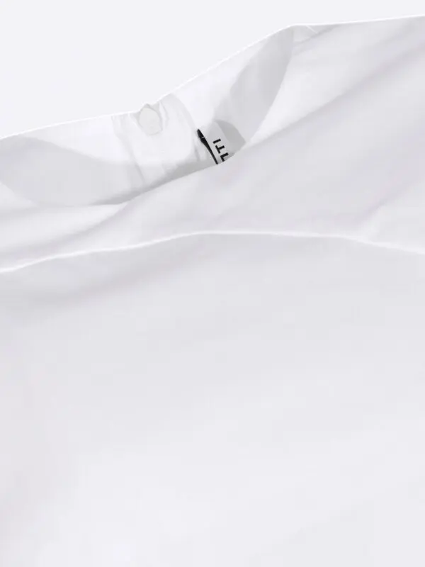 Liviana Conti Sleeveless Crew-neck Cotton Top With Tie Detail - White