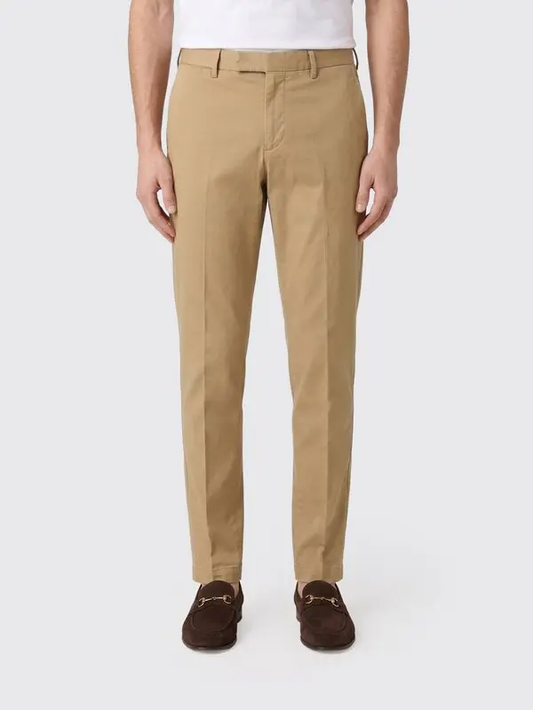 PT TORINO Stretch Cotton Chino Trousers - Brown