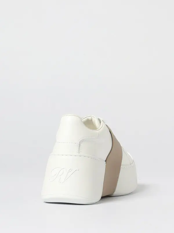 ROGER VIVIER Embellished Platform Trainers - Dove Grey