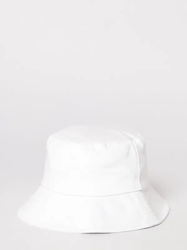 Versace Cotton Twill Bucket Hat With Logo - White
