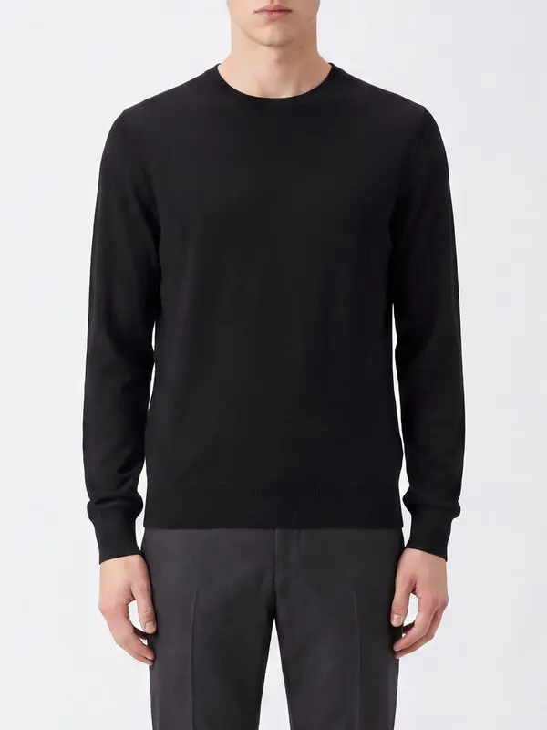 TOM FORD Pure Wool Long-sleeved Crewneck Sweater - Black