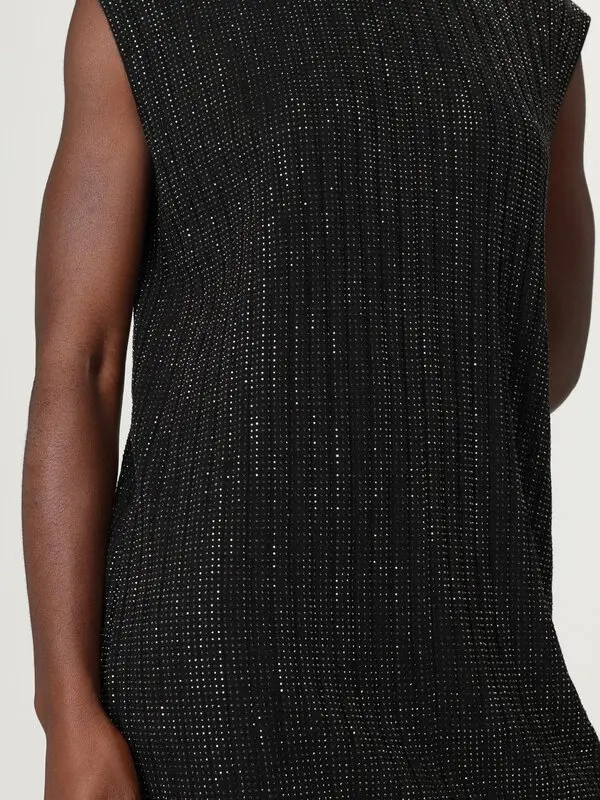 Emporio Armani Embellished High Neck Mini Dress