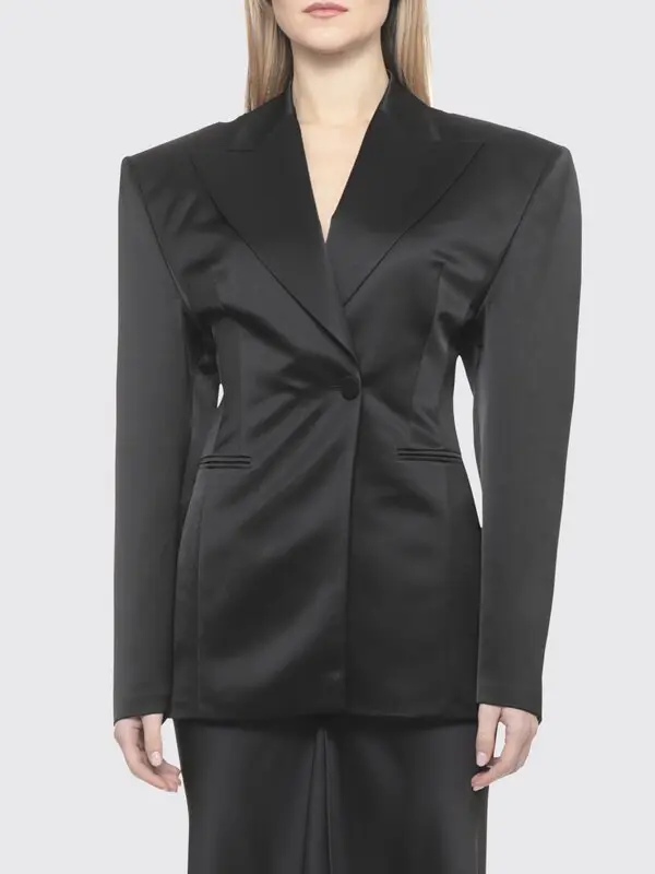 Andamane Double Breasted Satin Blazer