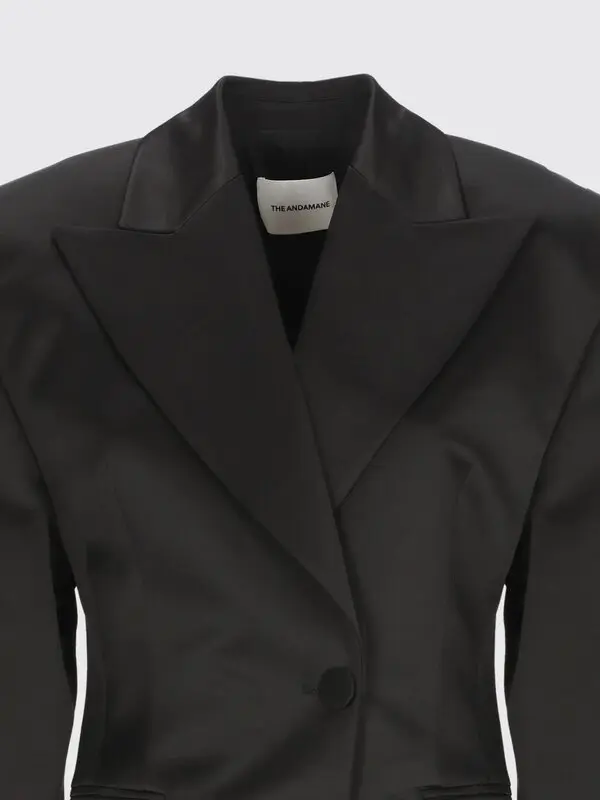 Andamane Double Breasted Satin Blazer