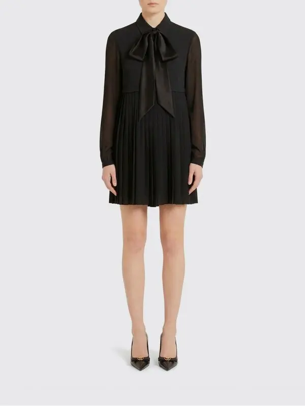 Versace Satin Crepe Shirt Dress
