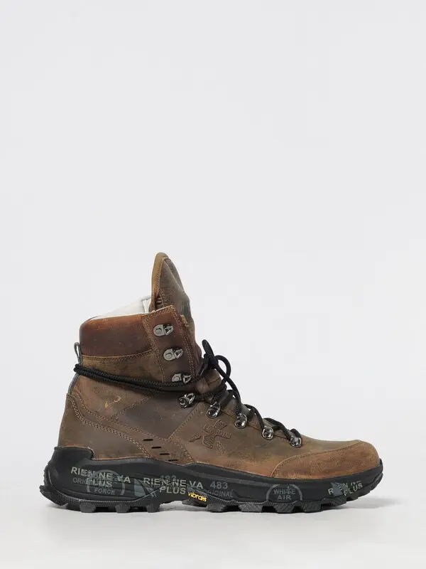 Premiata Lace-up Leather Boots - Brown