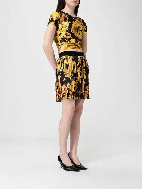 Versace Pleated Crêpe Skirt