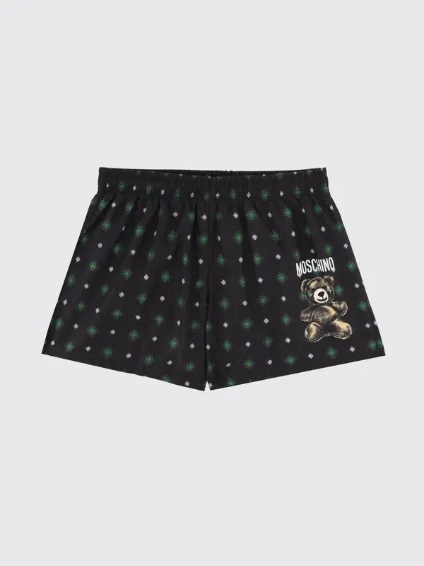 Moschino Monaco Polyester Swim Shorts With Teddy Bear Print