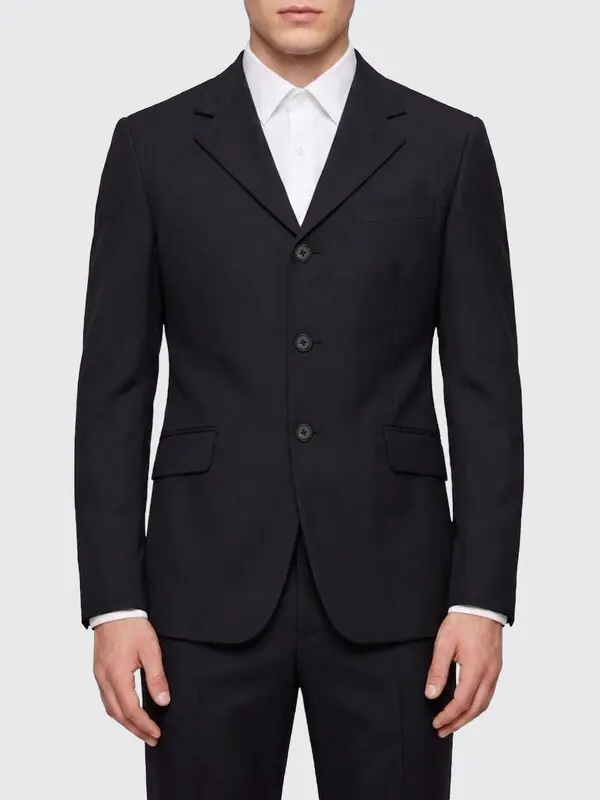 JIL SANDER Single-breasted Pure Virgin Wool Blazer With Classic Lapels And Flap Pockets - Black