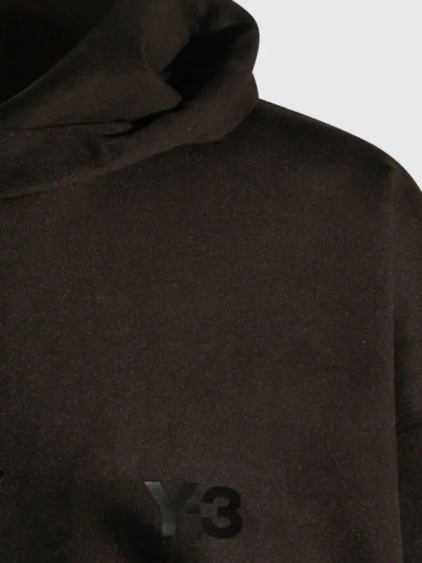 Y3 Velvet Hoodie With Drawstring And Kangaroo Pocket