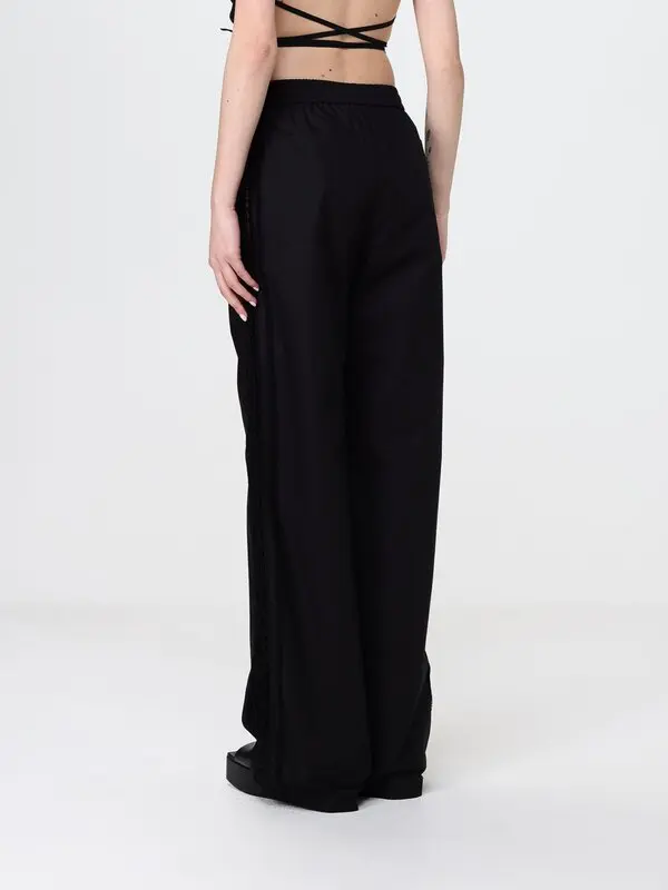MSGM High-waisted Embroidered Lace Palazzo Pants