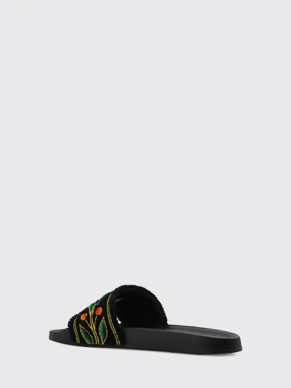 Casablanca Floral Embroidered Terry Mules