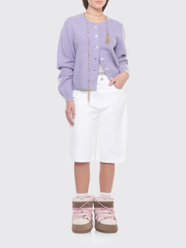Guest In Residence Cashmere And Silk Cardigan - Violet