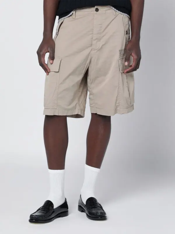 Dsquared2 Cotton Cargo Shorts - Grey
