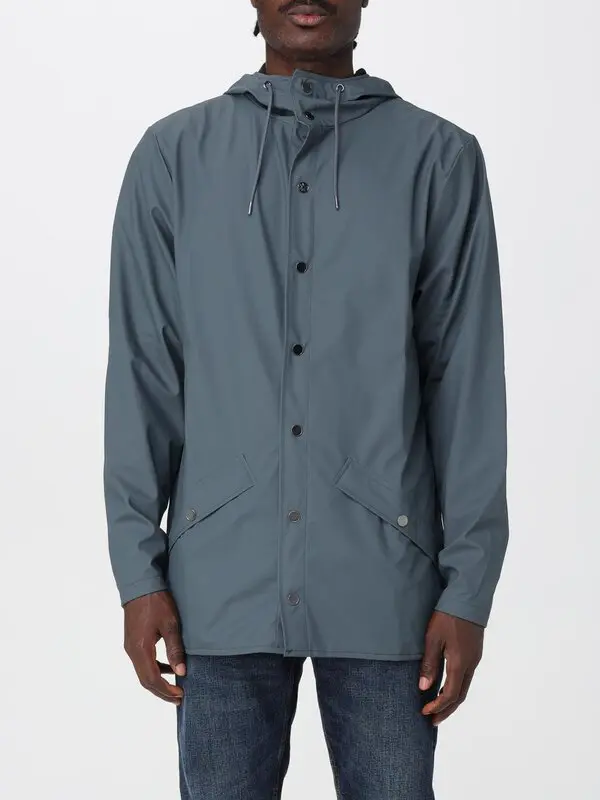 Rains Waterproof Jacket - Gnawed Blue