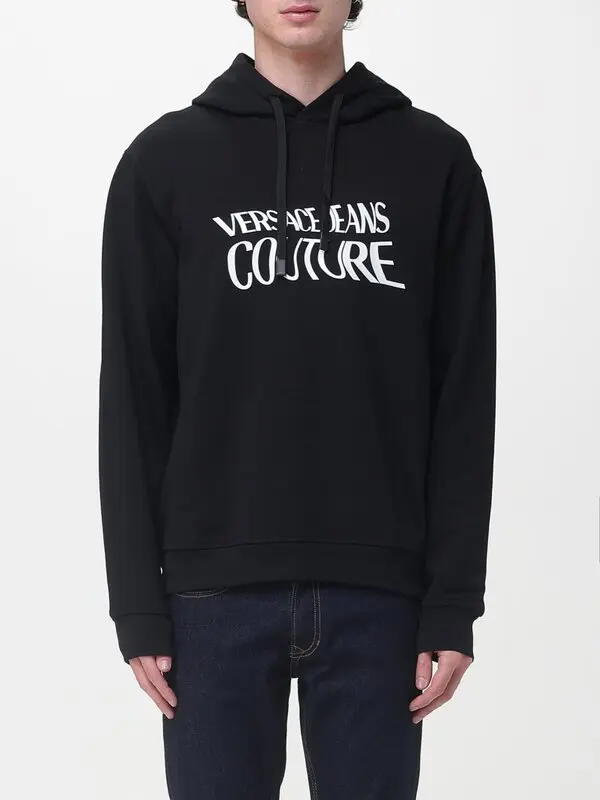 Versace Cotton Hoodie With Logo