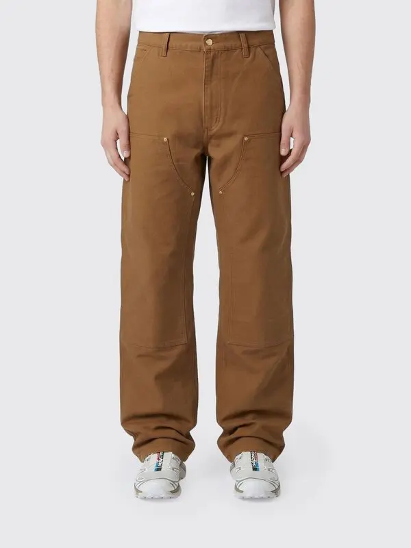 Carhartt Work In Progress Double Knee Trousers In Organic Cotton Canvas
